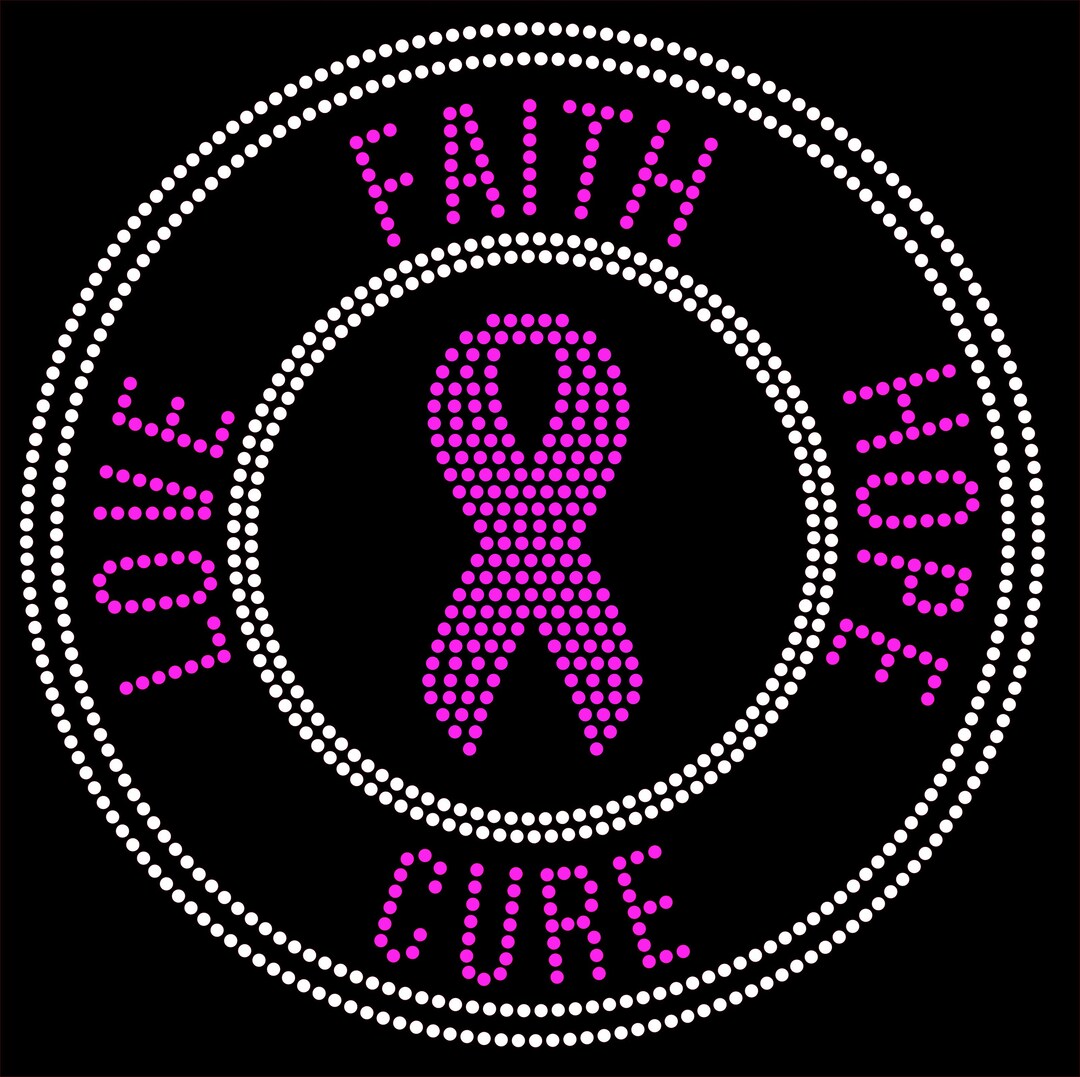 Faith Hope Love Cure Rhinestone Template (ss10) - Etsy