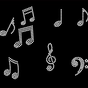 Musical Notes Ss10 Rhinestone Template (DIGITAL DOWNLOAD) - Etsy