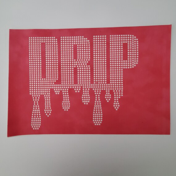 Card Making & Stationery PRE-CUT Birthday Drip ss10 Rhinestone Template ...