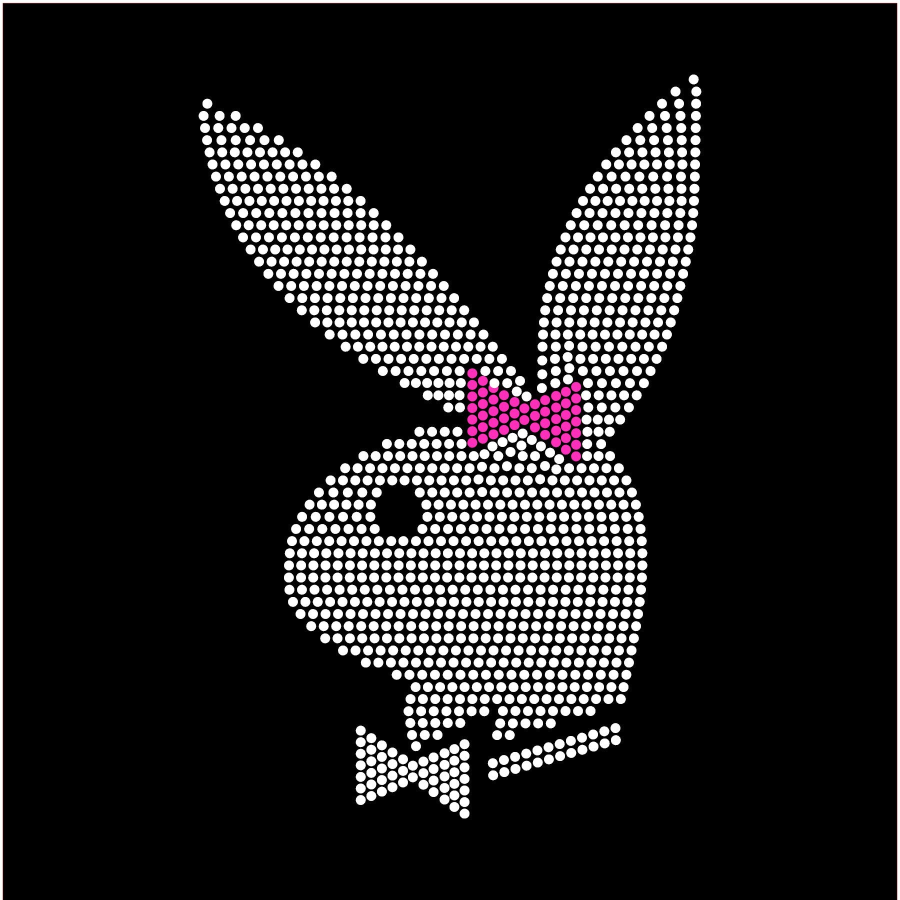 Play Girl Bunny Rhinestone Template Ss10 Svg Etsy