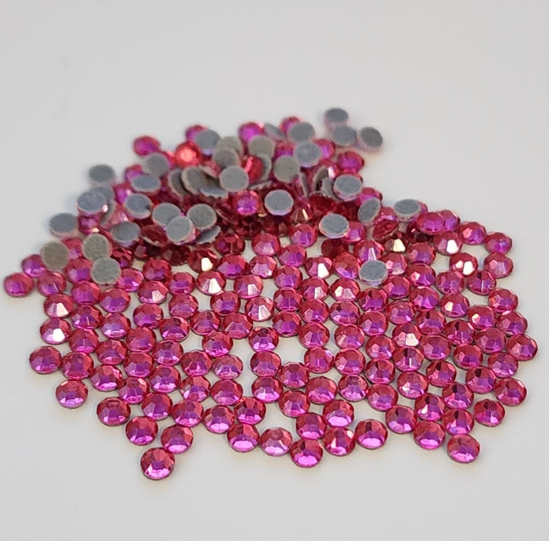 DMC PINK LILY SS10 Glass Hotfix Iron on Rhinestones - Etsy