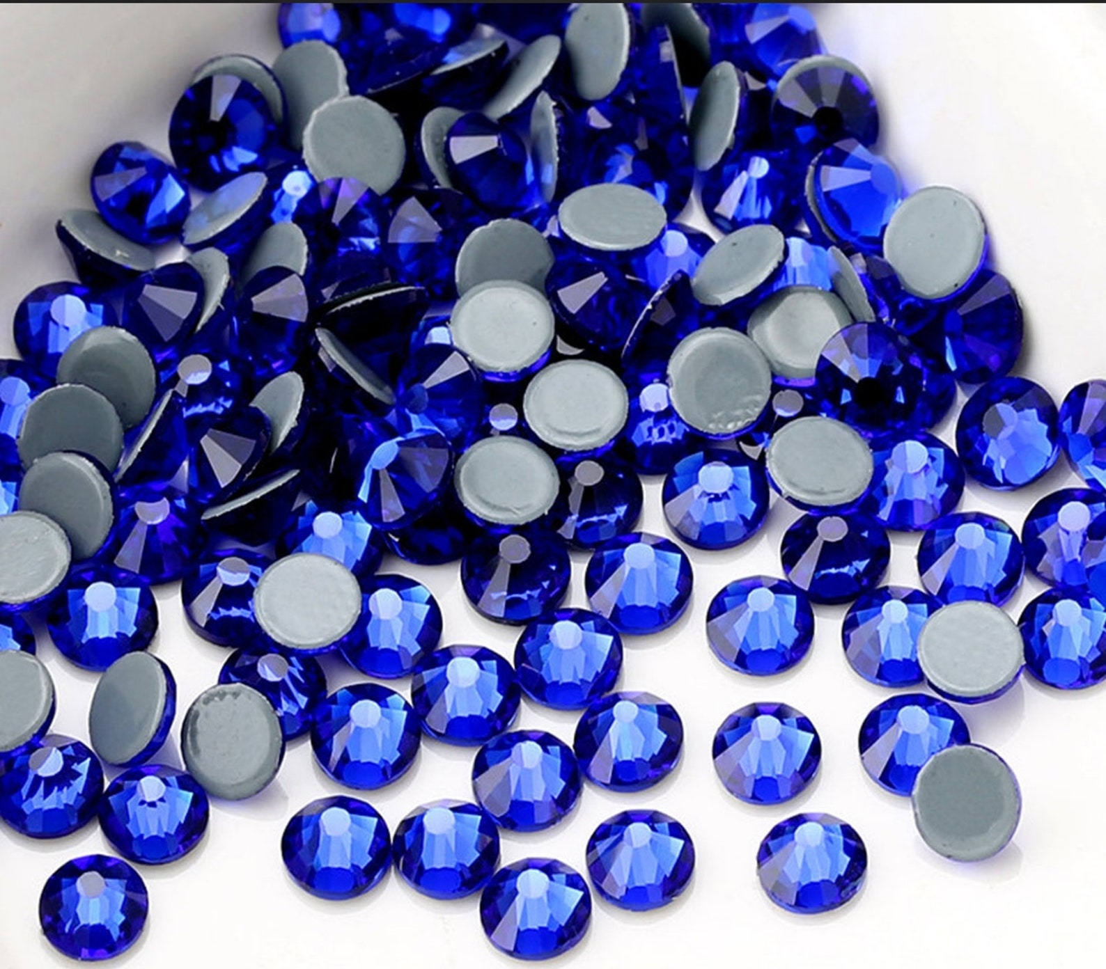 High Quality BRILLANTE™ SAPPHIRE BLUE (royal Blue) Glass Hotfix Iron on ...