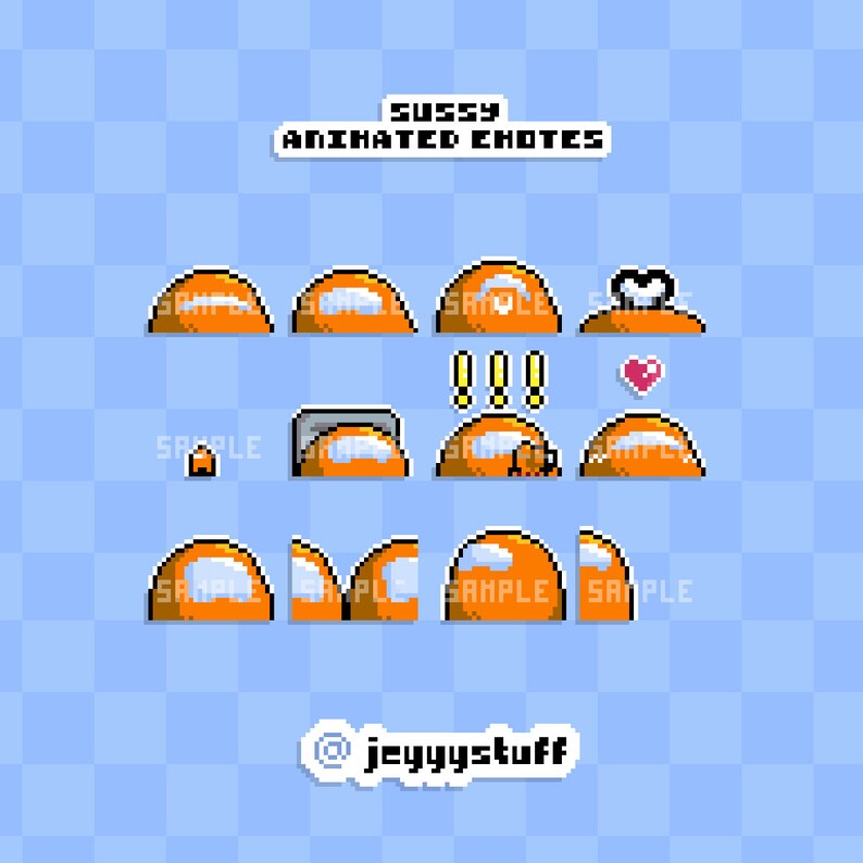 12 Animated Sussy P2U Emotes in 10 Colors 12 EMOTES X 10 COLORS - Etsy