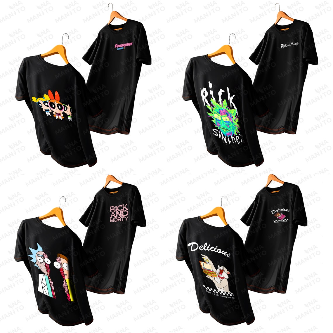 Pack Cartoons Vol1 Editable Designs in EPS and PNG / Cartoon T-shirt ...