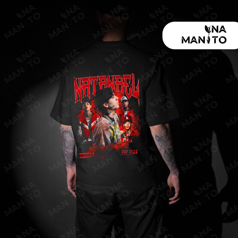 Natanael Cano Pack Design in PNG and Halftones for Black and White T ...