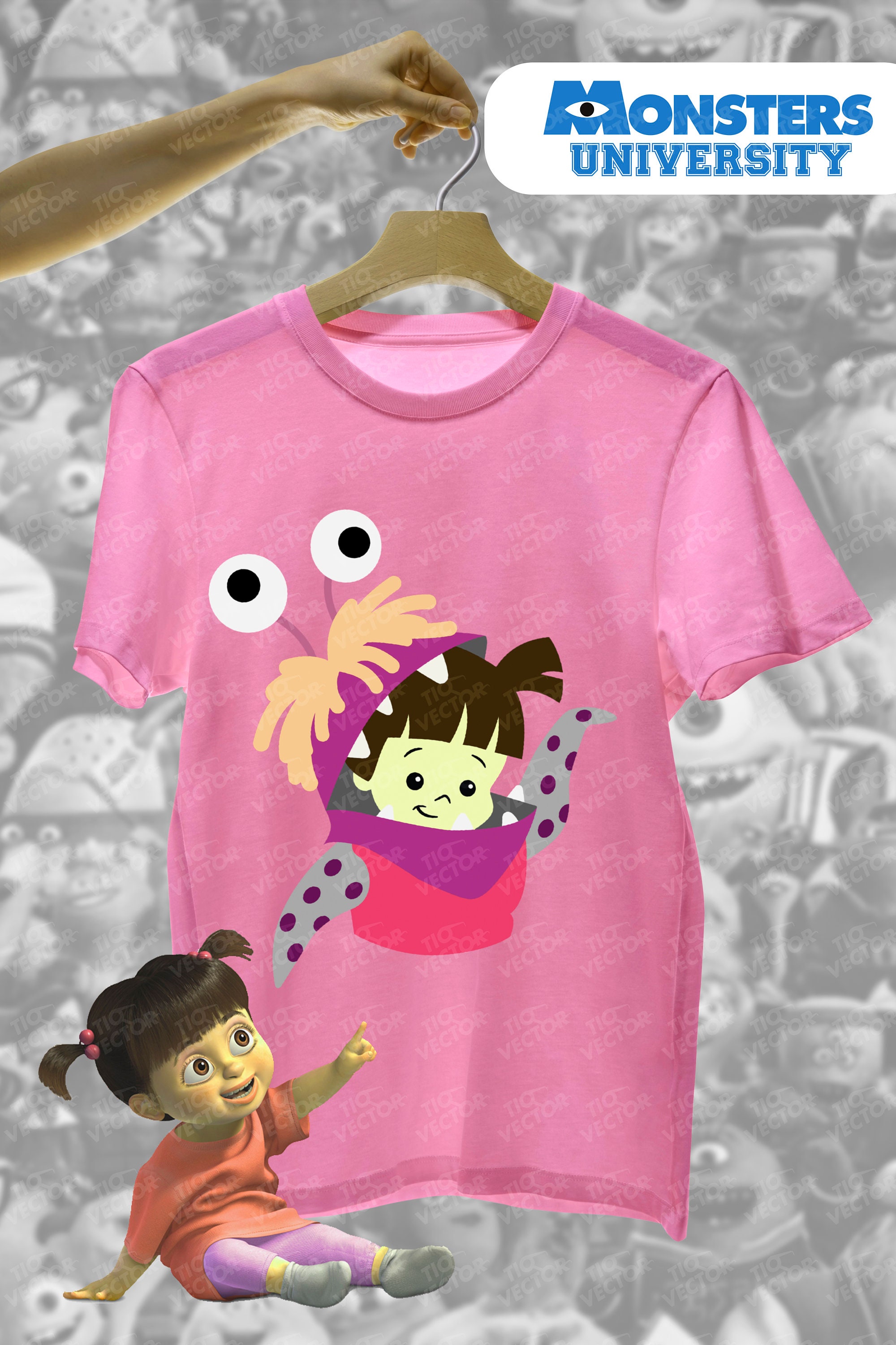 Monsters Inc PNG DTF , Monsters Inc Face Designs ,PNG, Boo,mike ...