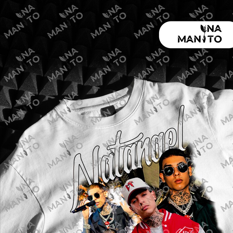 Natanael Cano Pack Design in PNG and Halftones for Black and White T ...