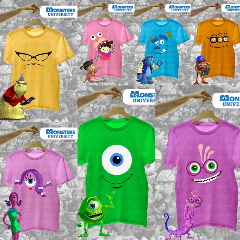 Monsters Inc PNG DTF , Monsters Inc Face Designs ,PNG, Boo,mike ...