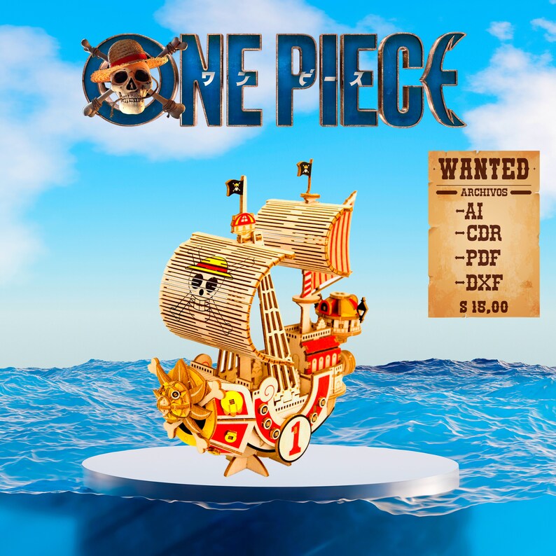 One Piece Ships. Model. Going Merry Laser File. EPSAIPDF Instant ...