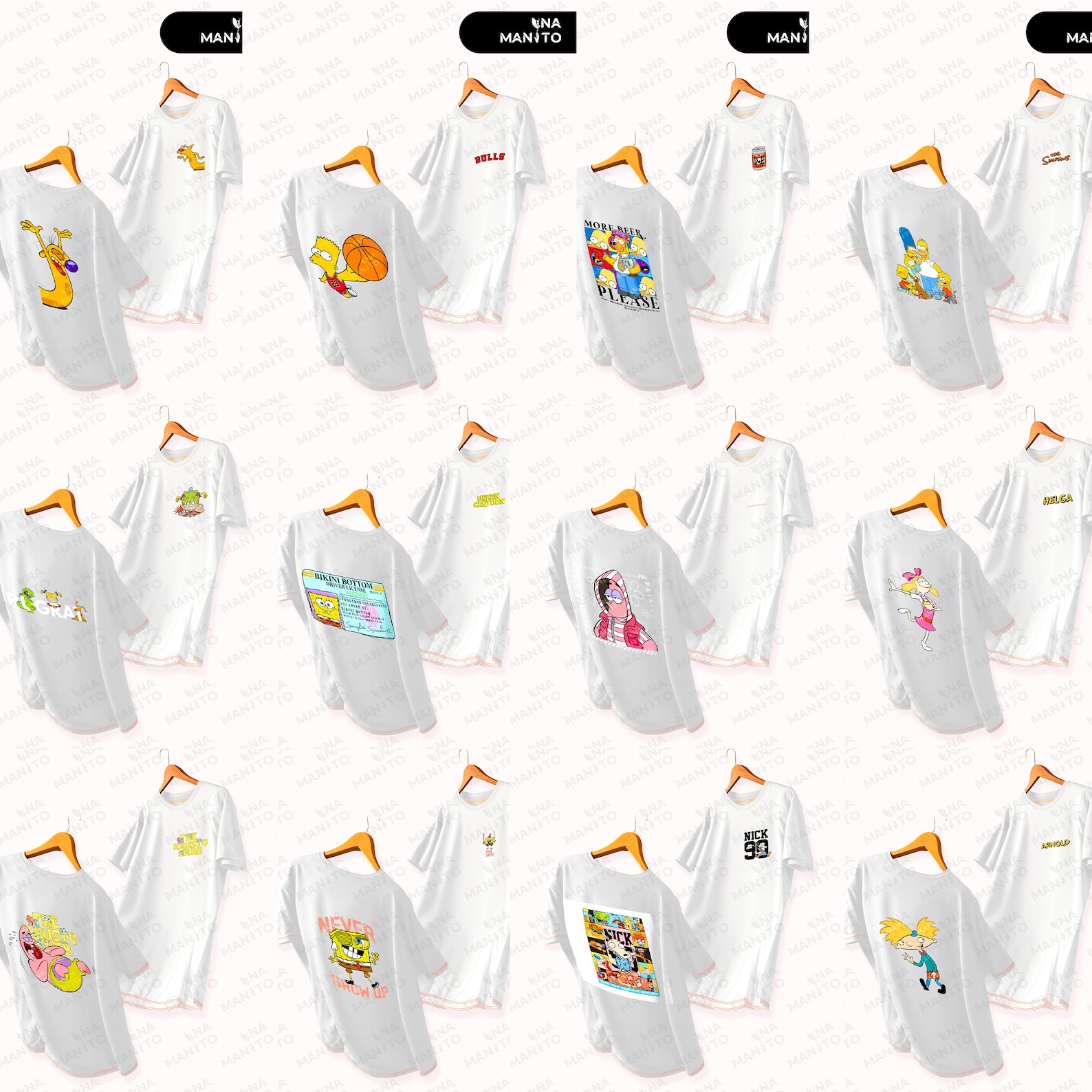 Pack Cartoons Vol.2 Editable Designs in EPS and PNG / 30 Cartoon T ...