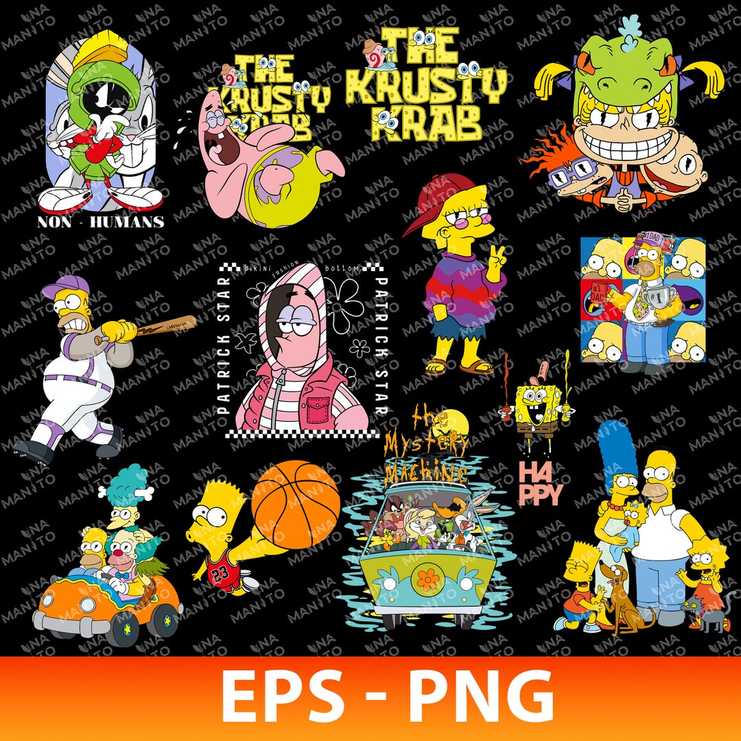 Pack Cartoons Vol.2 Editable Designs in EPS and PNG / 30 Cartoon T ...