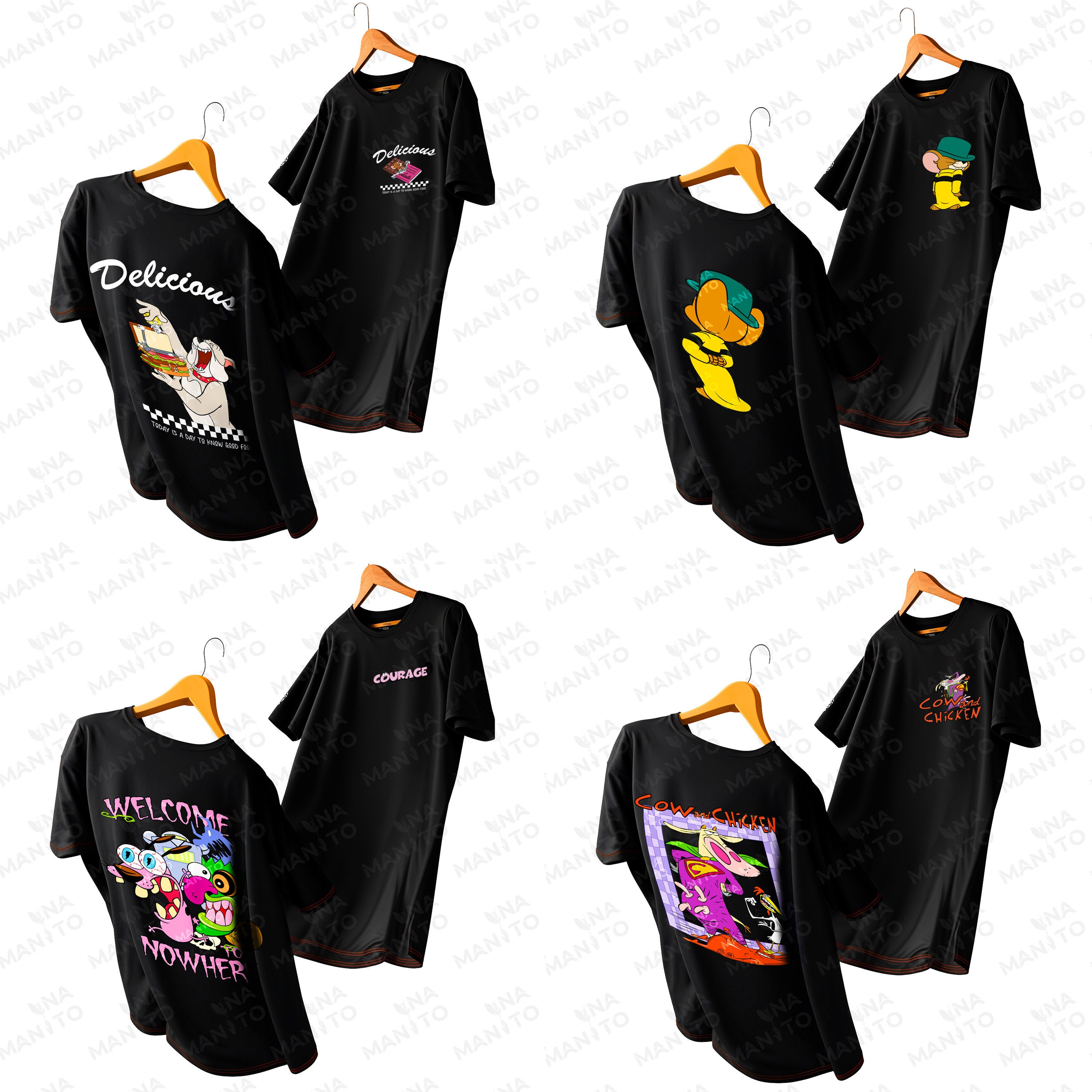 Pack Cartoons Vol1 Editable Designs in EPS and PNG / Cartoon T-shirt ...