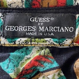 GUESS /georges Marciano USA Vintage 80s-90s Ocean Marine Geometric ...