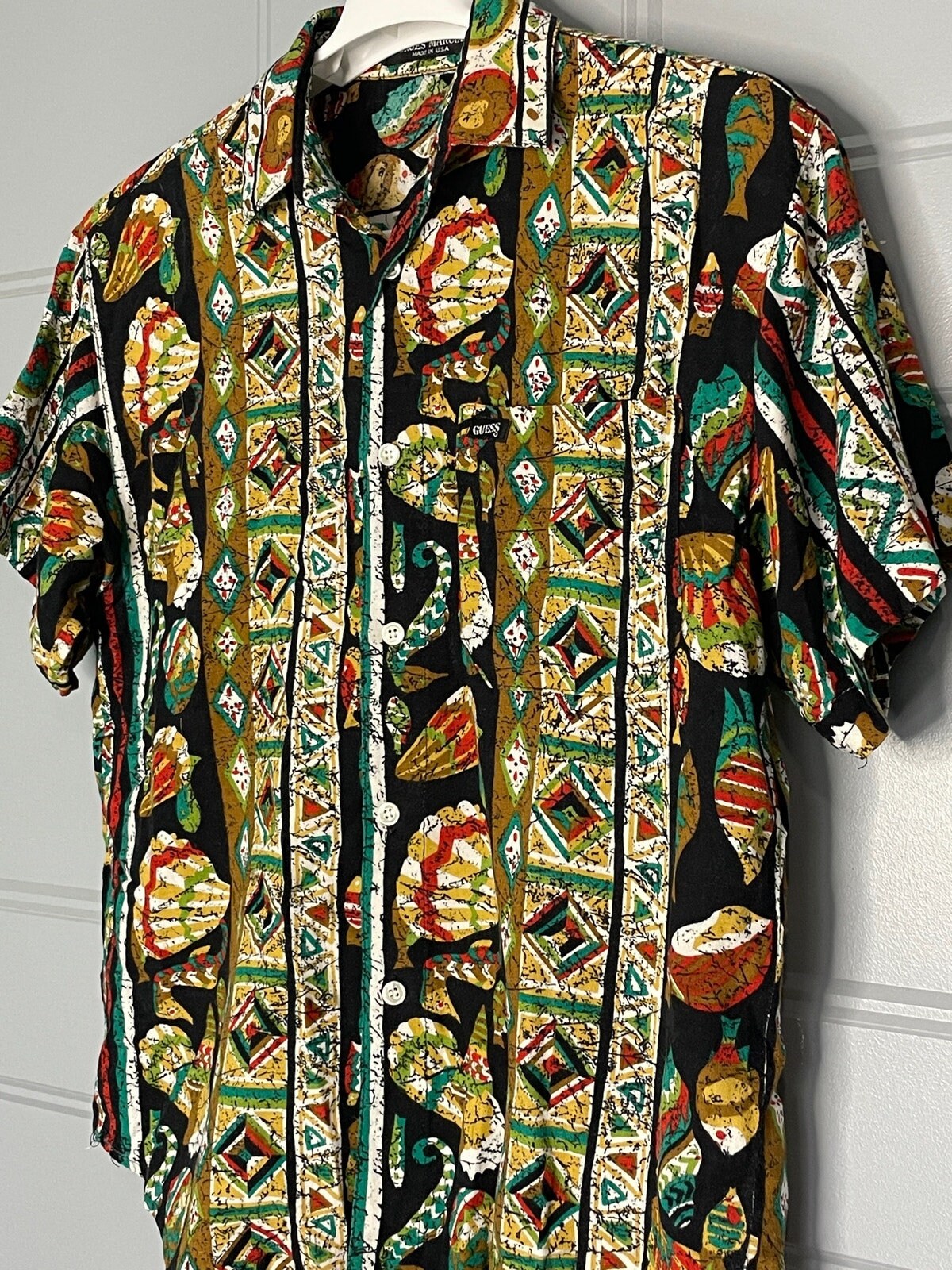 GUESS /georges Marciano USA Vintage 80s-90s Ocean Marine Geometric ...