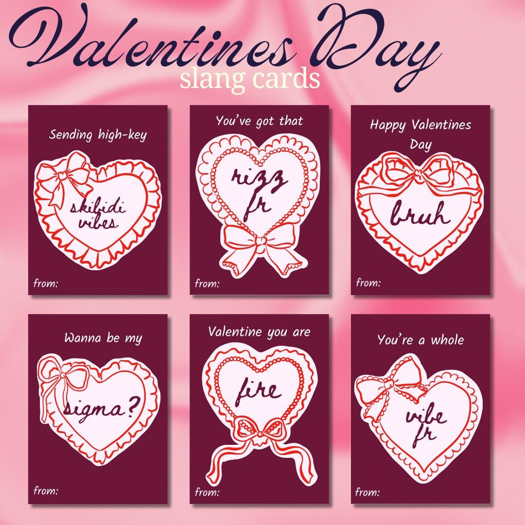 Funny Slang Valentine’s Cards, Tween, School Valentines Day Printable ...