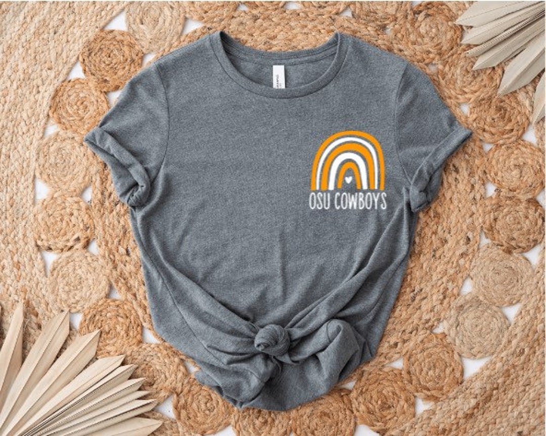 Oklahoma, OSU Cowboys Rainbow Tee - Etsy