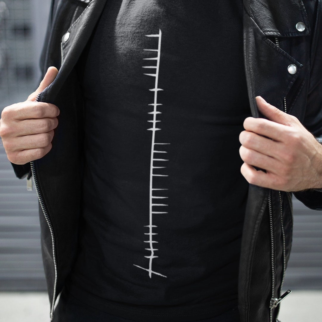 Misneach Ancient Ogham T-shirt, Courage, Old Irish and Pictish Writing ...