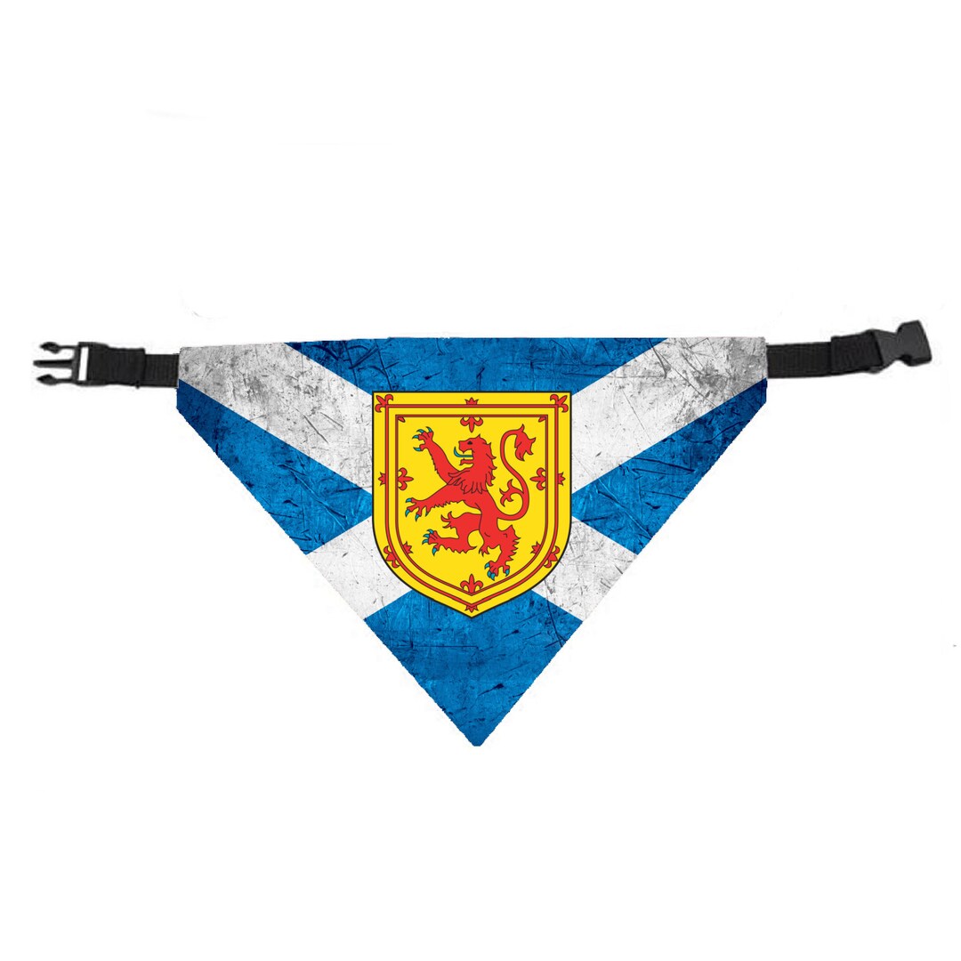 Scottish Royal Banner Dog Scarf, Saltire Flag of Scotland Pet Bandana ...