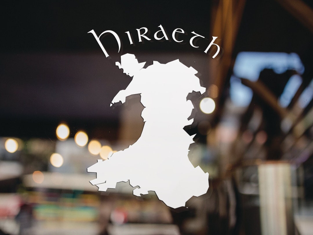 Welsh Hiraeth Vinyl Decal, Outline of Wales Cymru Am Byth Sticker ...