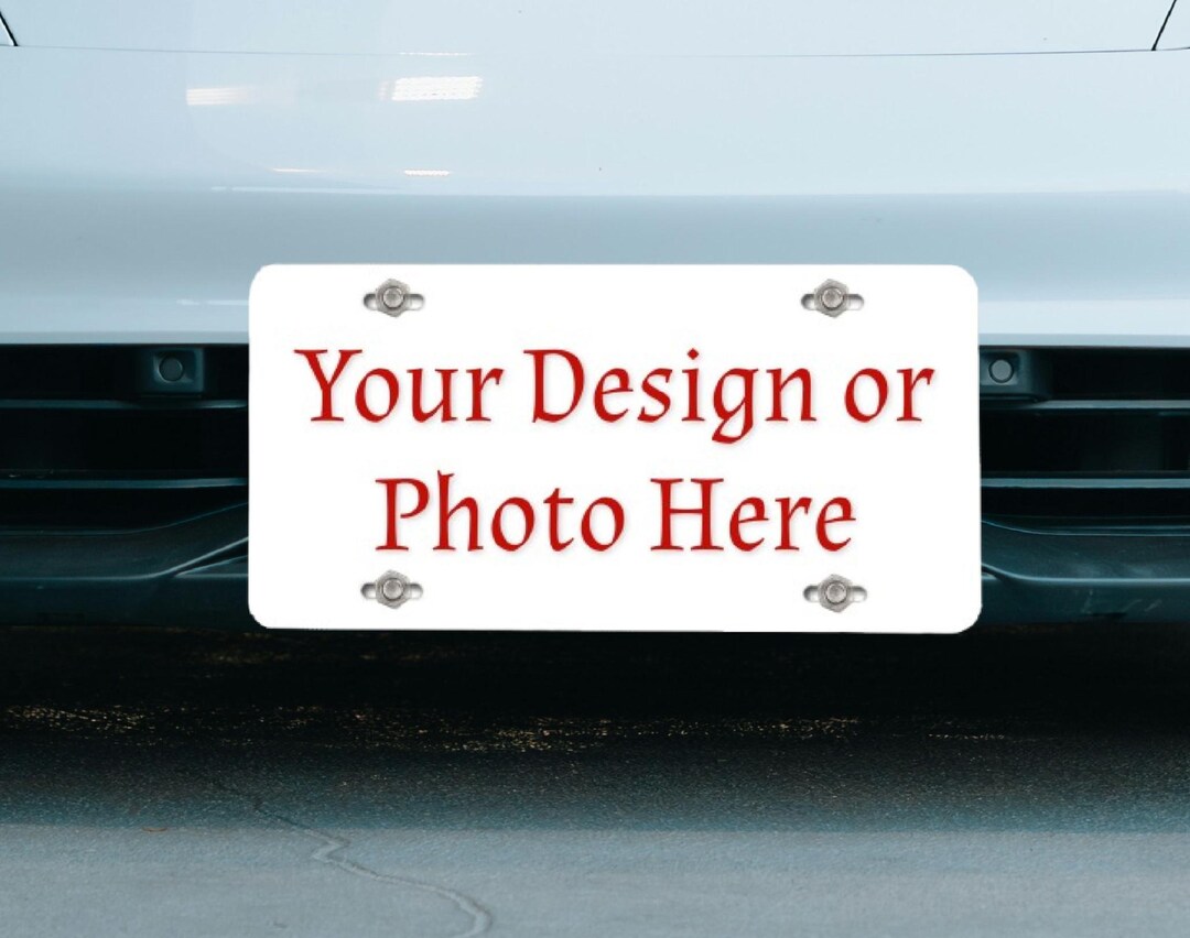 Personalized License Plate Tag | Custom Plates With Your Image | Vanity ...