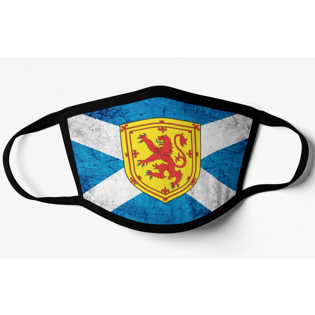 Scottish Royal Banner Face Mask, Scotland Celtic Rampant Lion Face ...