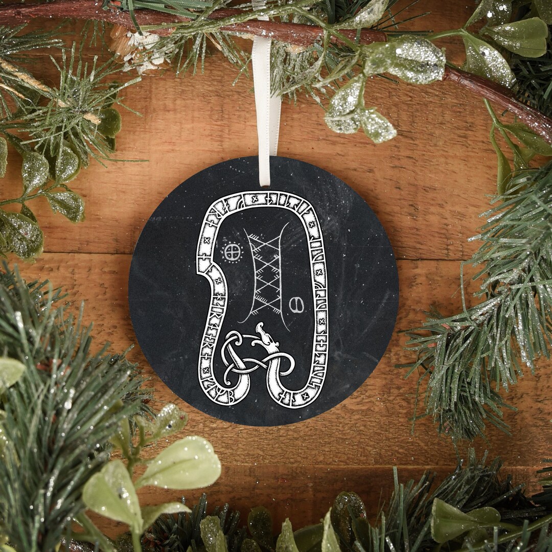 Danheim Runestone Ornament Nordic Runes Holiday Viking - Etsy