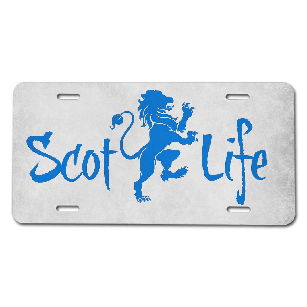 Scot Life License Plate, Scottish Rampant Lion, Scottish Gifts, Celtic ...