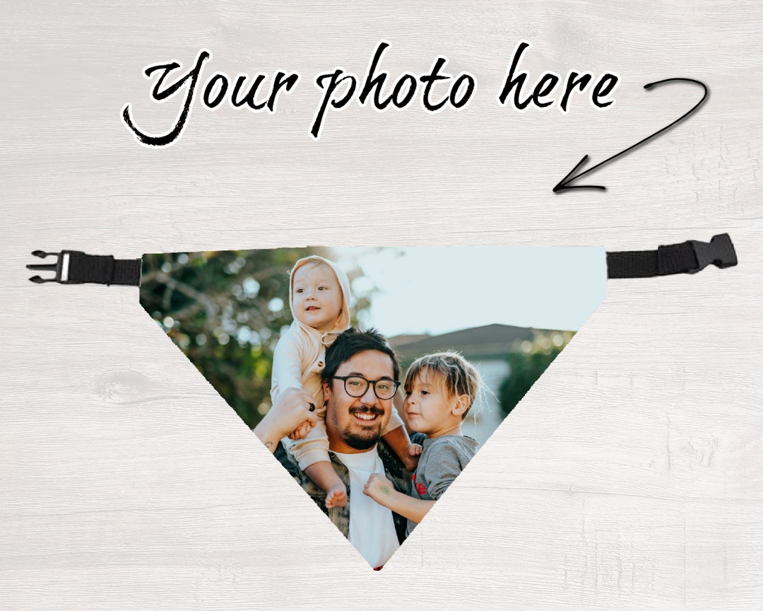 Personalized Dog Scarf Photo Bandana | Collared Pet Scarf With Your ...