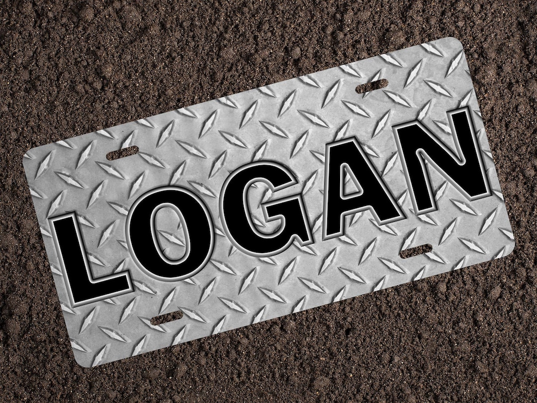 Diamond Plate License Plate Customized With Your Text Custom Car ...