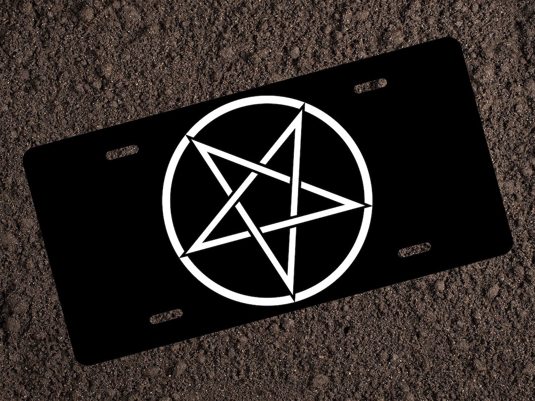 Pentagram Pentacle Novelty Tag Custom Car Accessories License Plate ...
