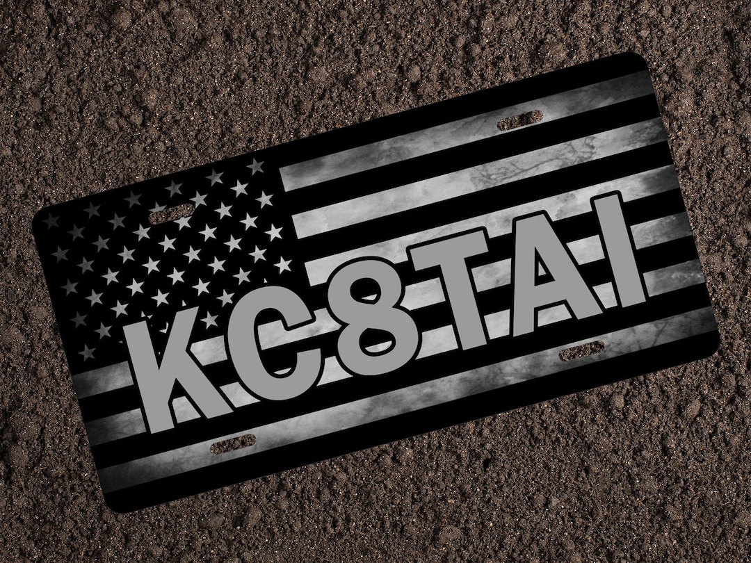 Amateur Radio Ham Callsign Flag License Plate Car Accessories Great ...
