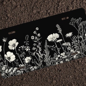 Floral License Plate - Etsy