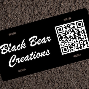 Customized QR Code Business License Plate Your Text or Logo Advertising ...