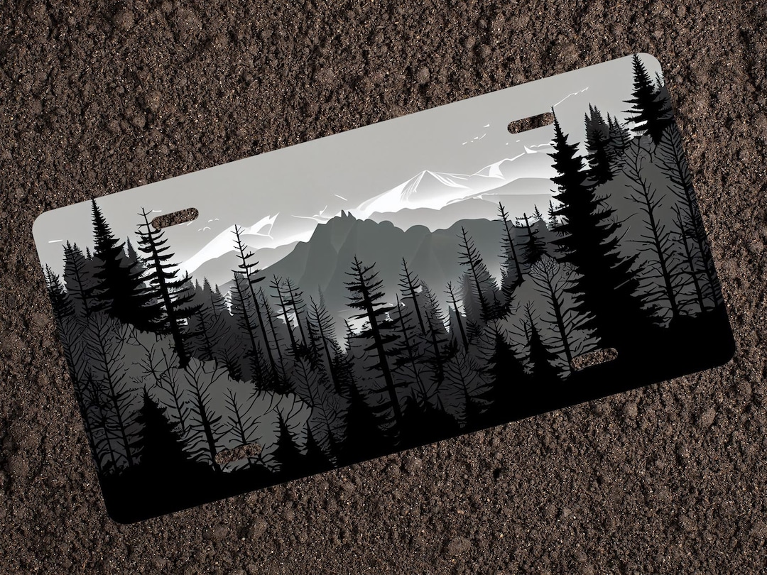 Outdoor Adventure Mountain View License Plate Novelty Tag Custom Car ...