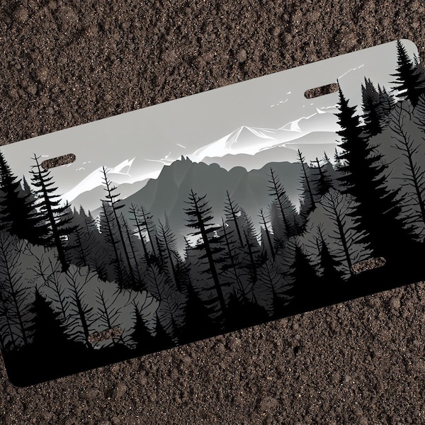 Mountain License Plate - Etsy