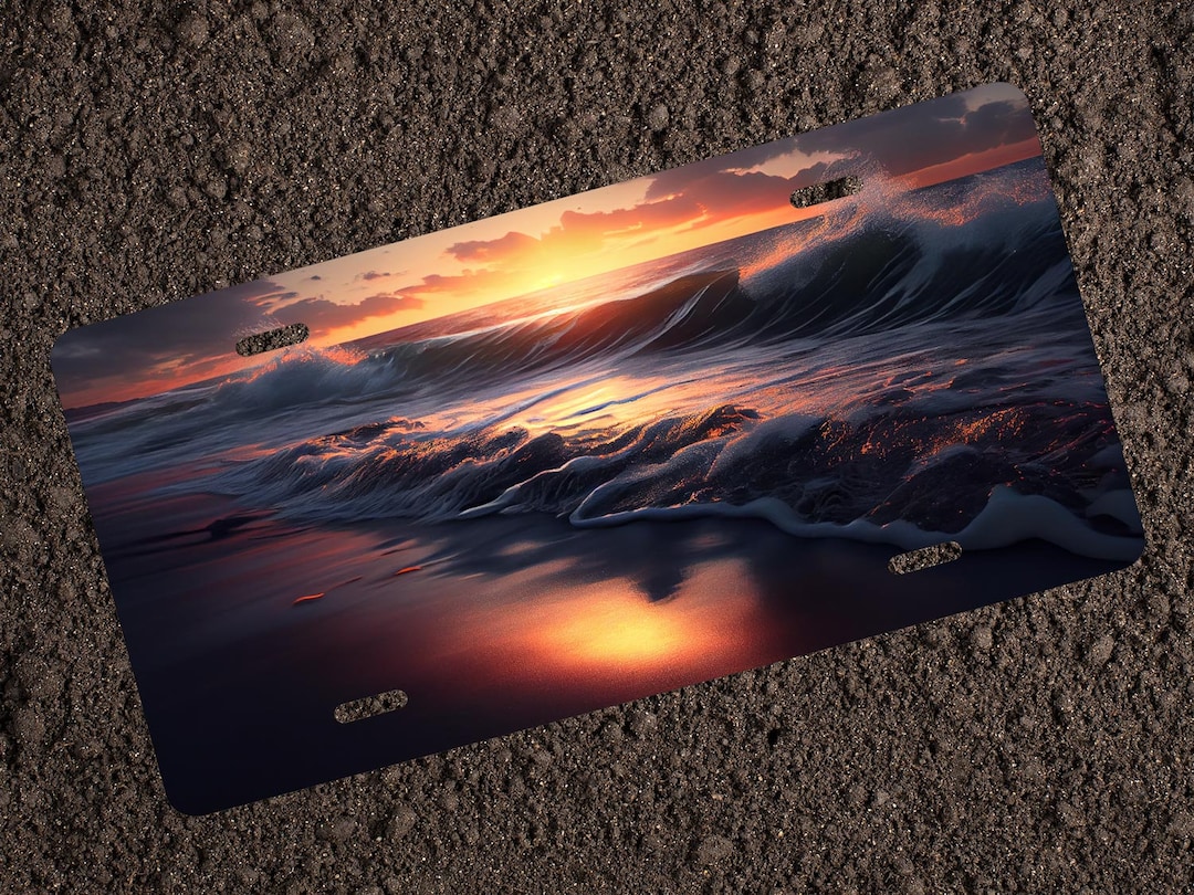 Beach Sunrise License Plate: Coastal Car Accessories - Etsy