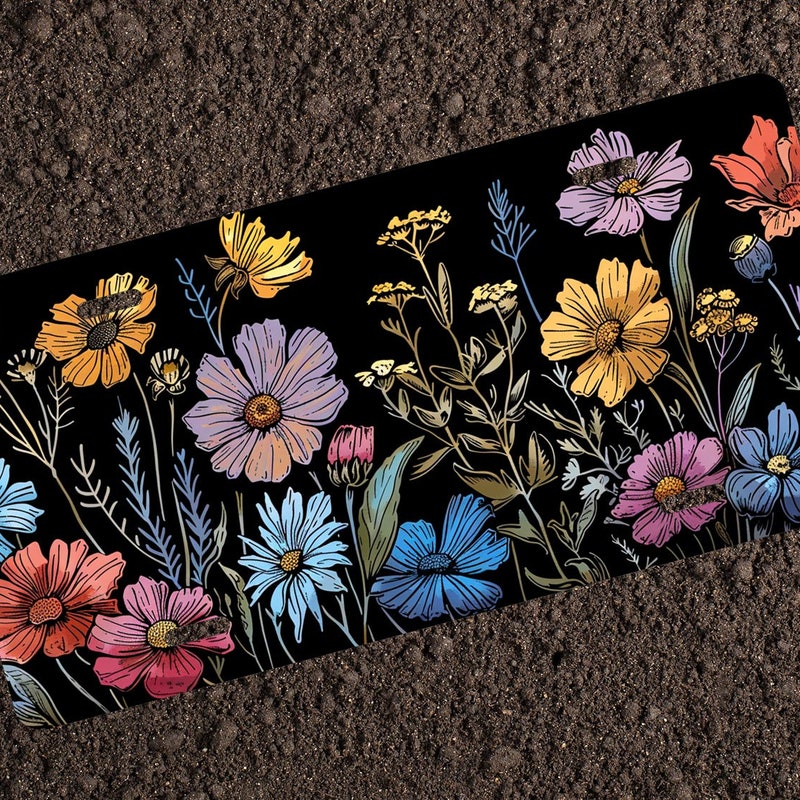 Floral License Plate - Etsy