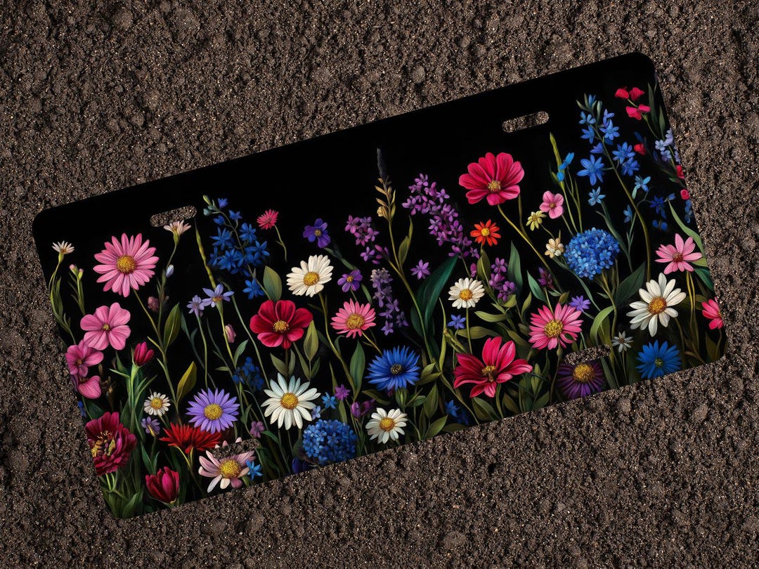 Field of Wildflowers License Plate – Nature Lover Car Decor - Etsy