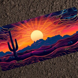 Neon Desert Cactus License Plate Novelty Tag Custom Car - Etsy