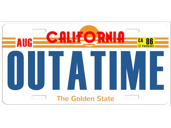 Back to the Future License Plate Outatime Custom Car - Etsy