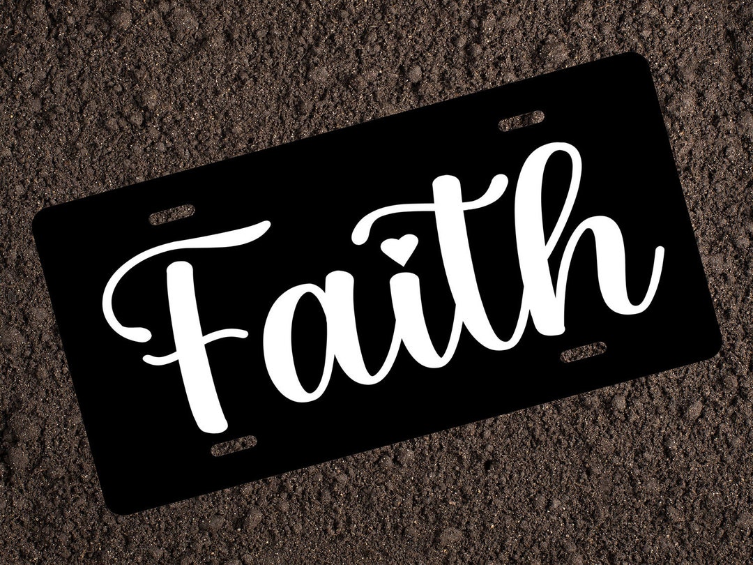 Faith License Plate Christian Religious Custom Car Accessories - Etsy