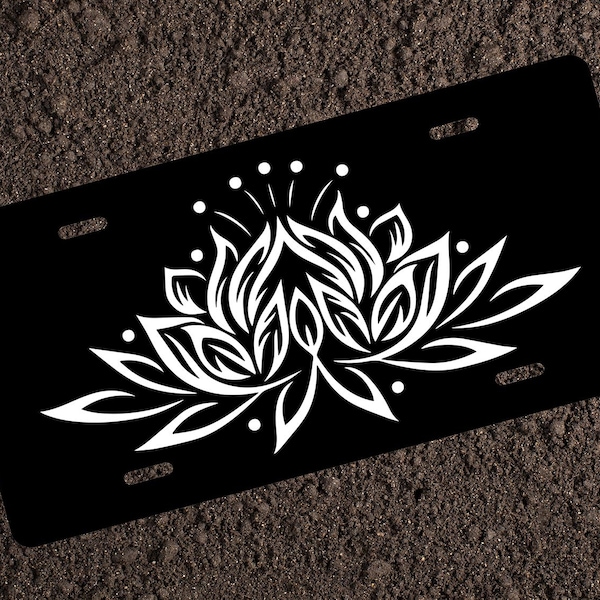 Front License Plate Lotus Flower - Etsy