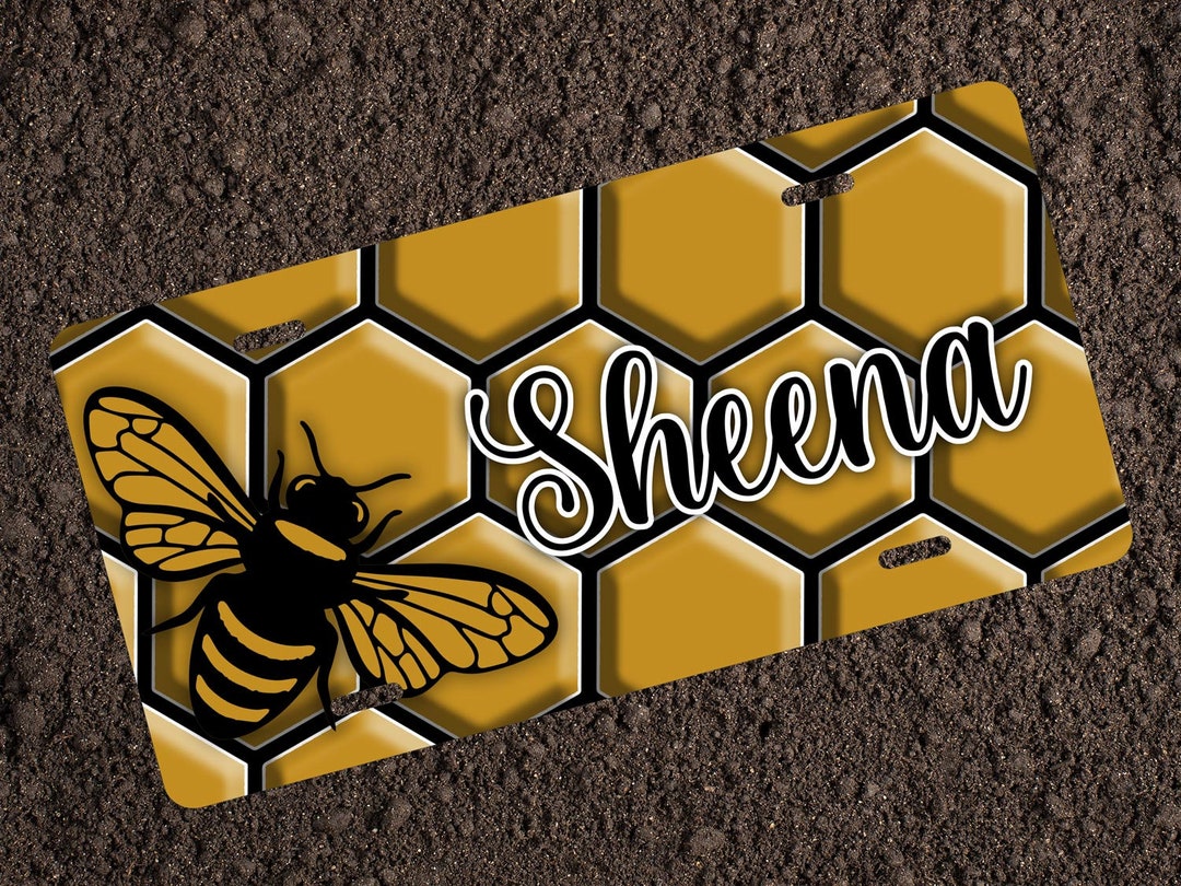 Bee Honeycomb Hive Custom License Plate Car Accessory - Etsy
