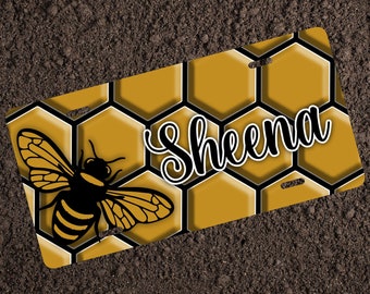Bee License Plate - Etsy