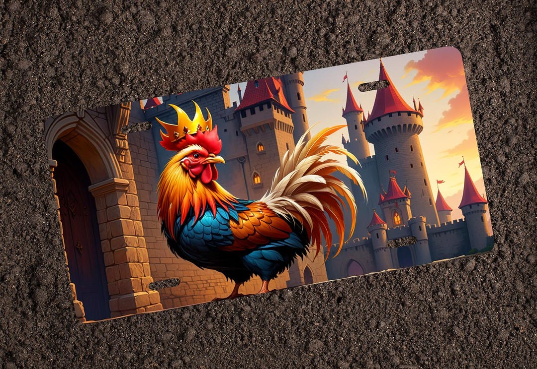 Custom Rooster License Plate - Unique Car Tag for Animal Lovers ...