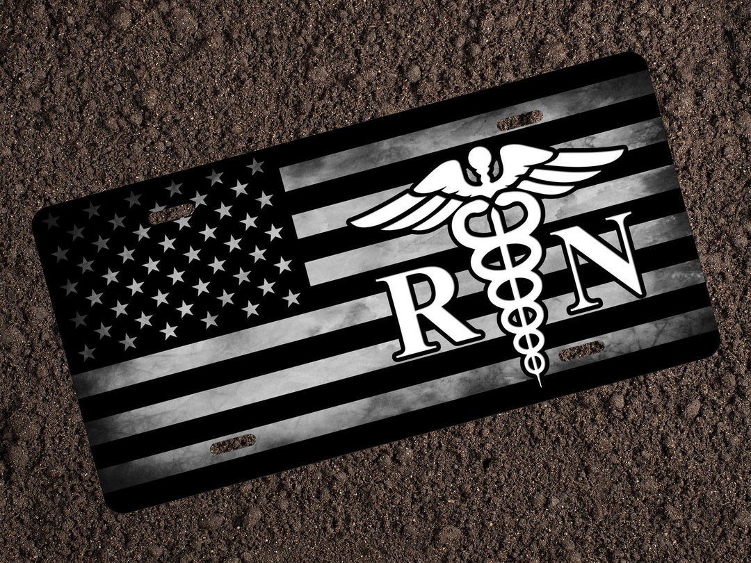 Registered Nurse Flag RN License Plate Car Accessories Great Patriotic ...