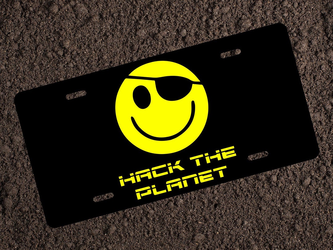 Hack the Planet Hackers Novelty Tag Custom Car Accessories License ...
