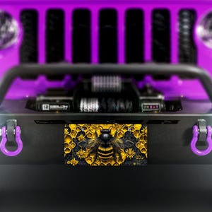 Bumblebee Honey Bee License Plate – Sunflower and Honeycomb Car ...