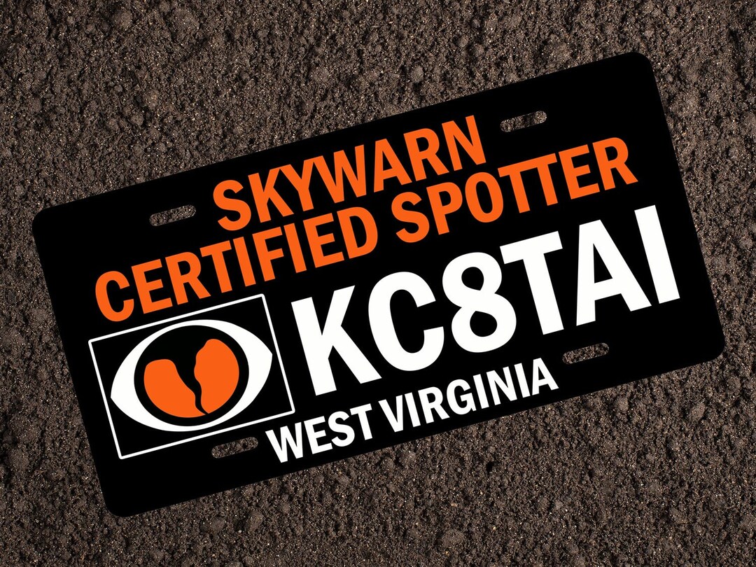 Skywarn Weather Spotter Amateur Radio License Plate Custom Car Accessories - Etsy