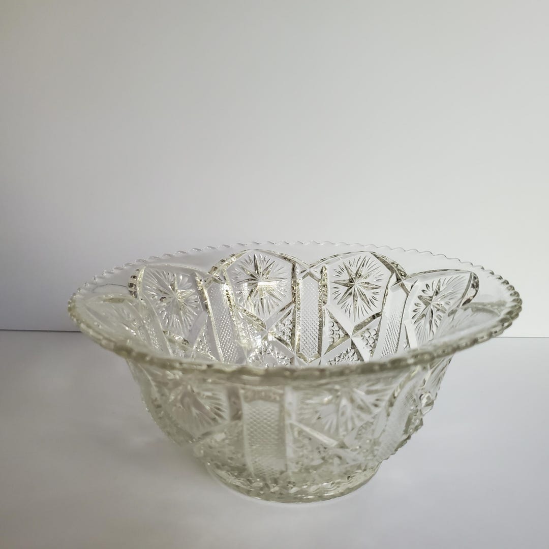 Vintage Imperial Glass Bowl: Mogul Pattern Mid-century Decorative Dish ...